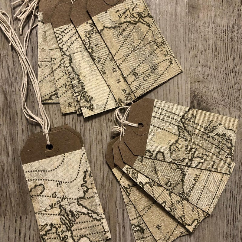 World Map Paper Bags - Etsy
