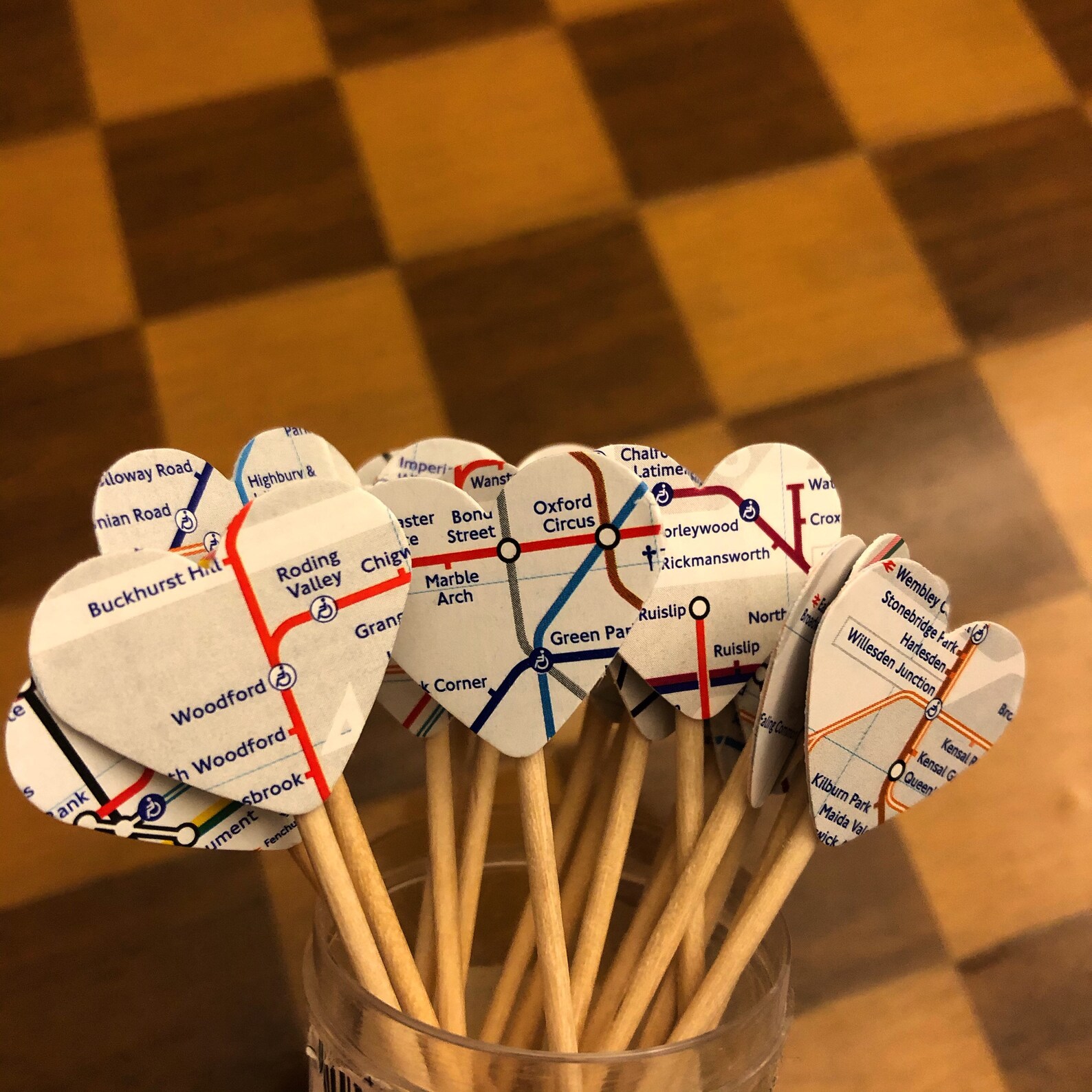London Underground Map City Love Pegs | Etsy