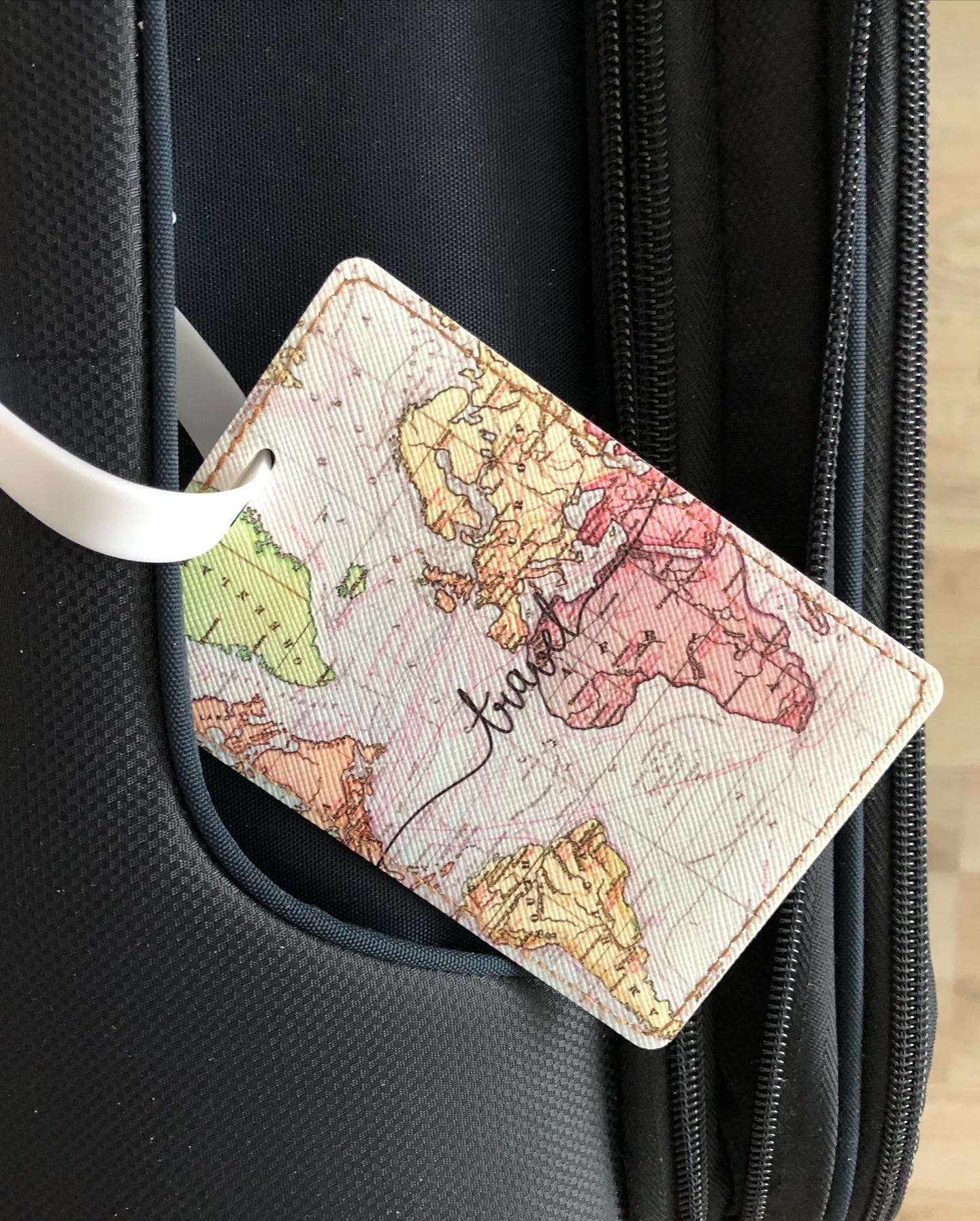 Map Luggage Tags PU - Etsy