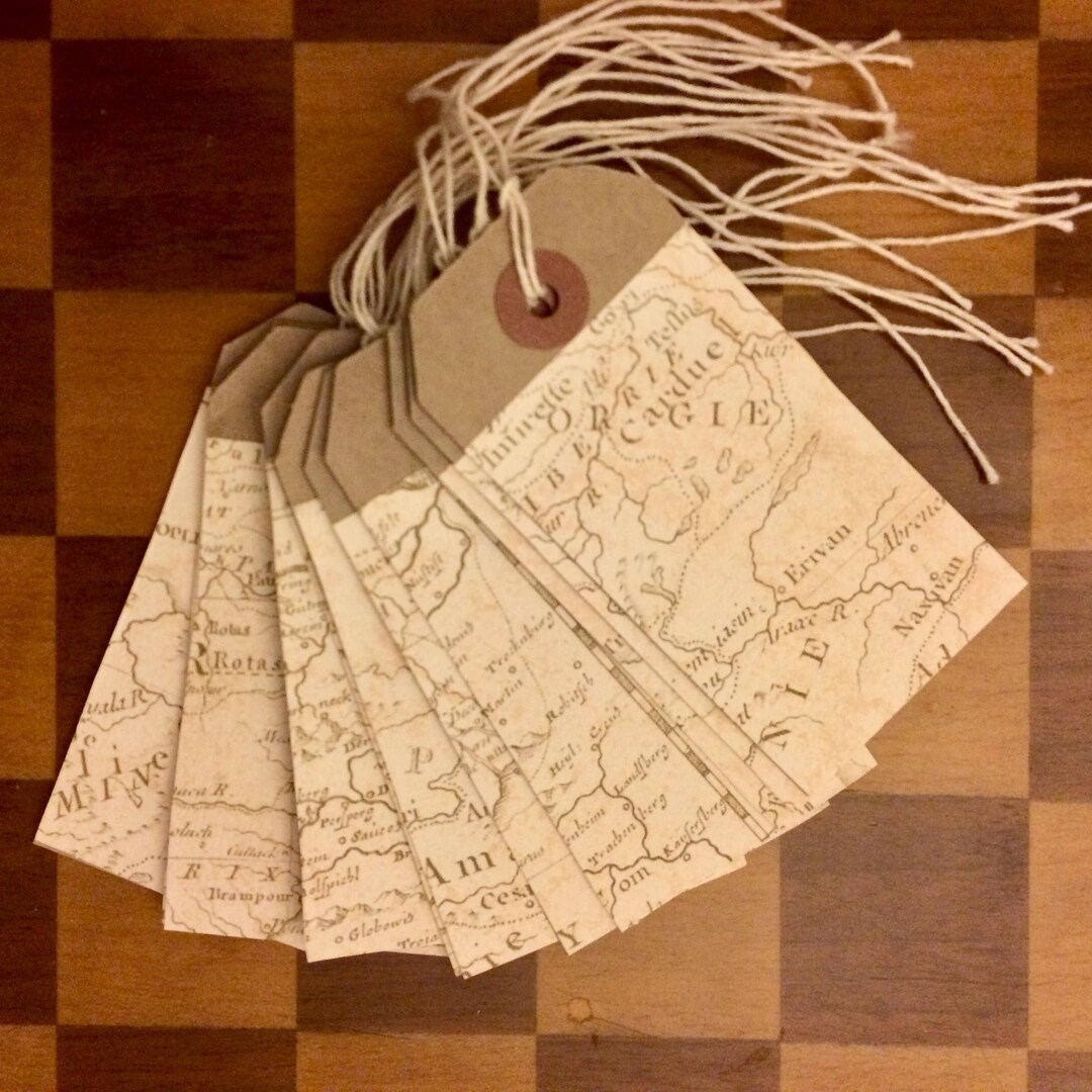 Vintage Map Gift/luggage Tags. Travel Themed. World Map. - Etsy