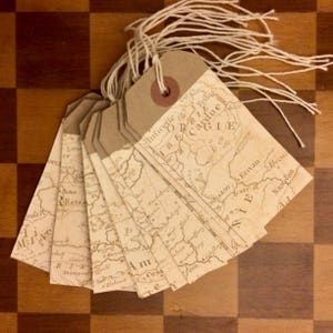 Vintage Map Gift/luggage Tags. Travel Themed. World Map. - Etsy