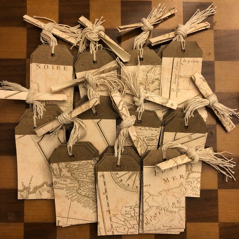 Vintage Map Gift/luggage Tags. Travel Themed. World Map. - Etsy