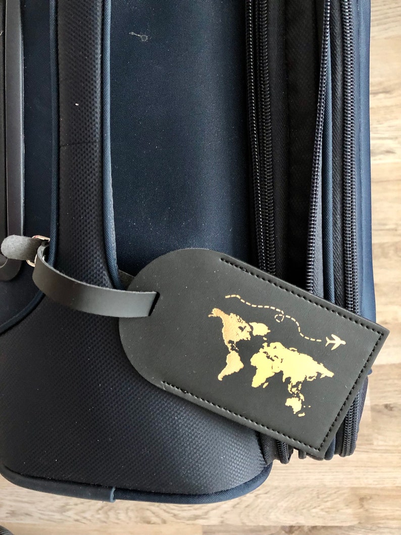 Map Luggage Tags PU - Etsy