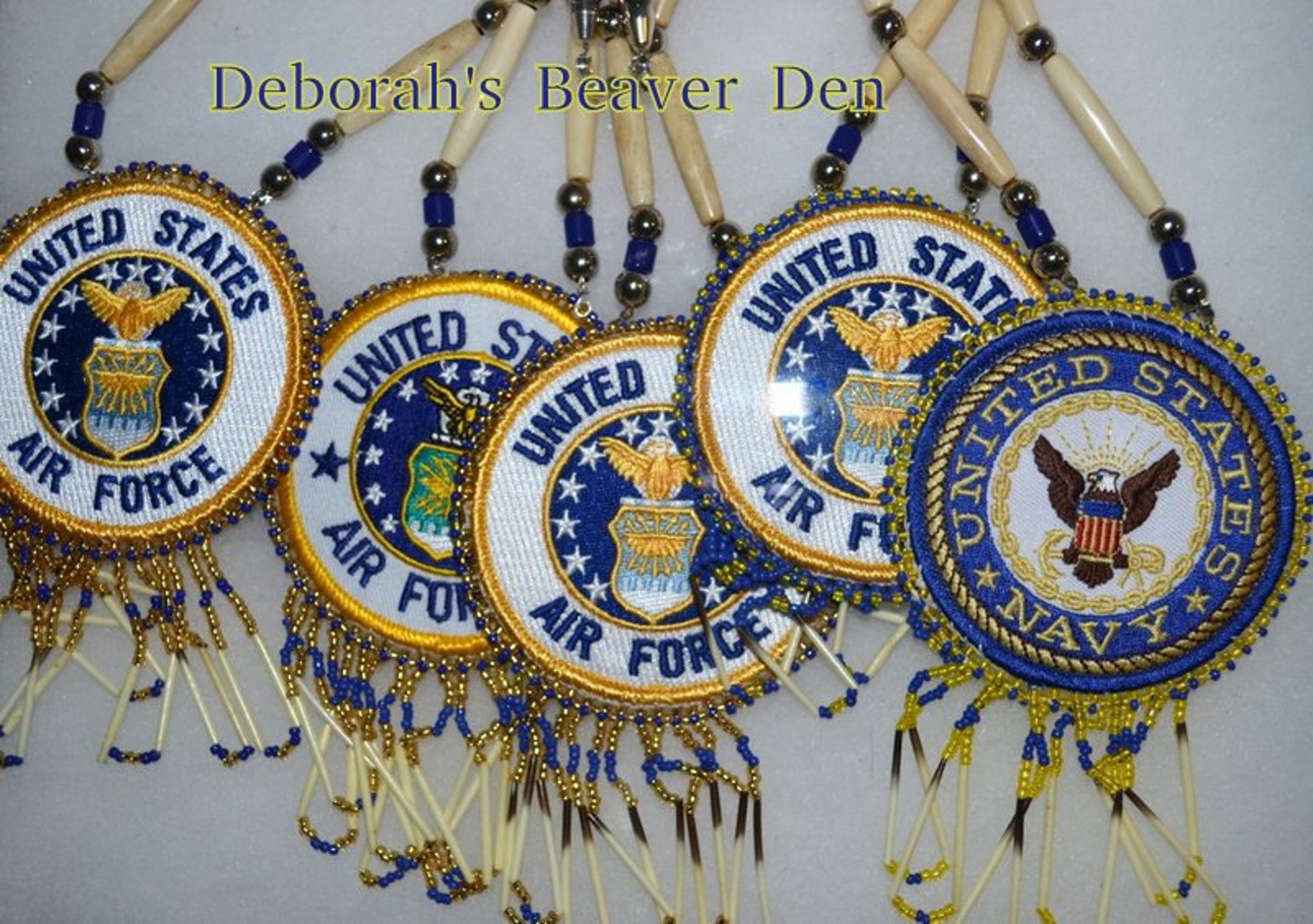 Military Branches Beaded Medallions - Etsy