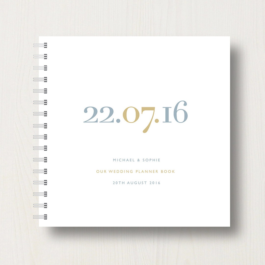 Personalised Wedding Date Book or Planner - Etsy