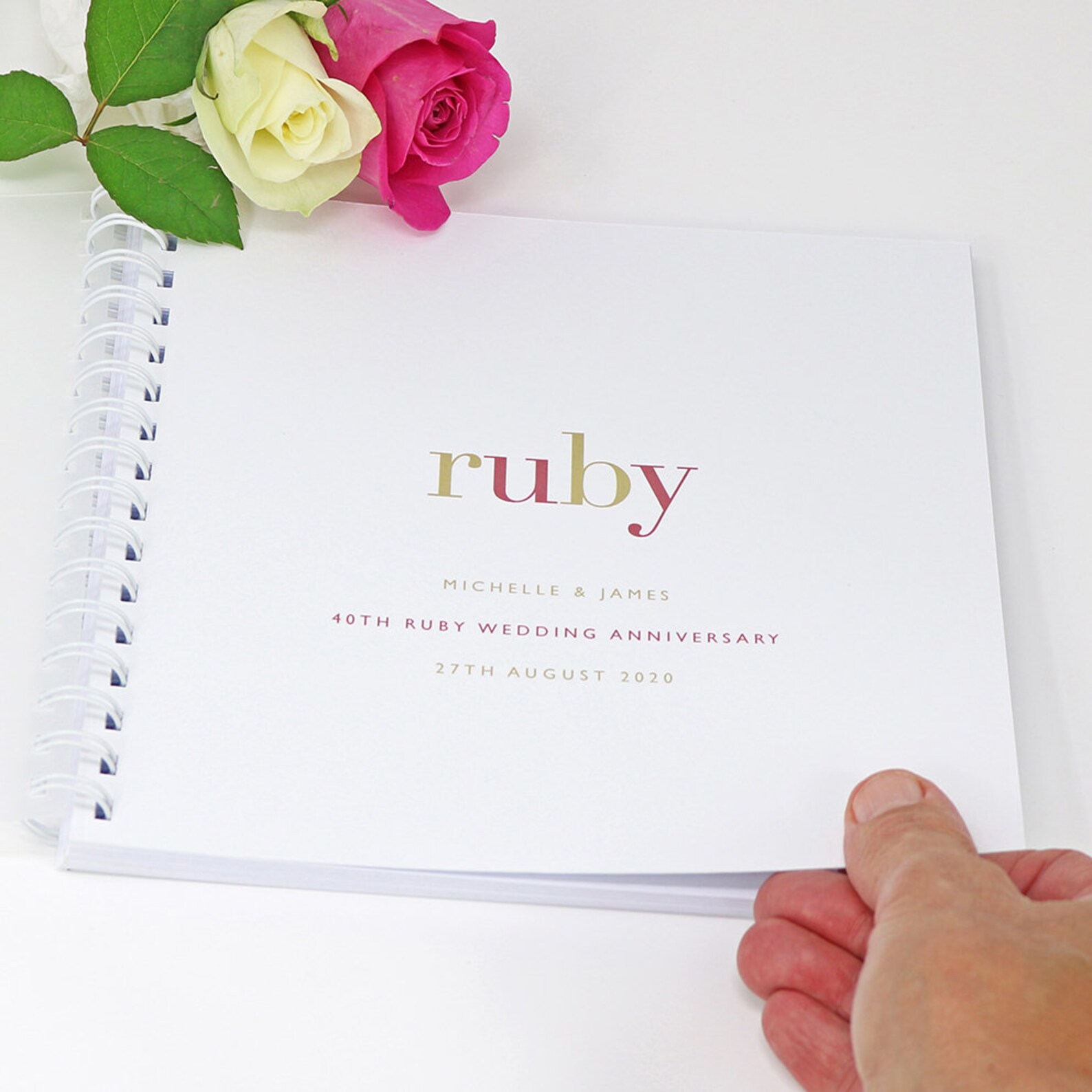 Personalised 40th Ruby Anniversary Memories Book or Album - Etsy