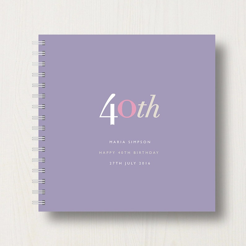 Personalised 40th Birthday Memories Book or Album - Etsy