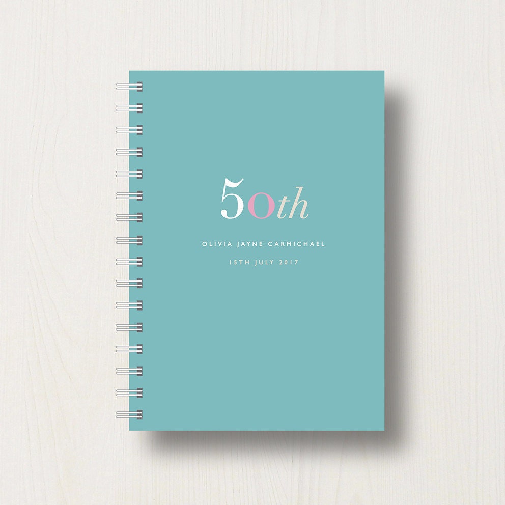 Personalised 50th Journal or Notebook - Etsy