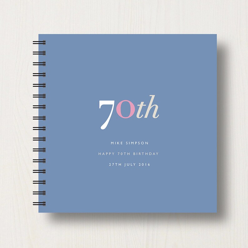 Personalised 70th Birthday Memories Book or Album - Etsy