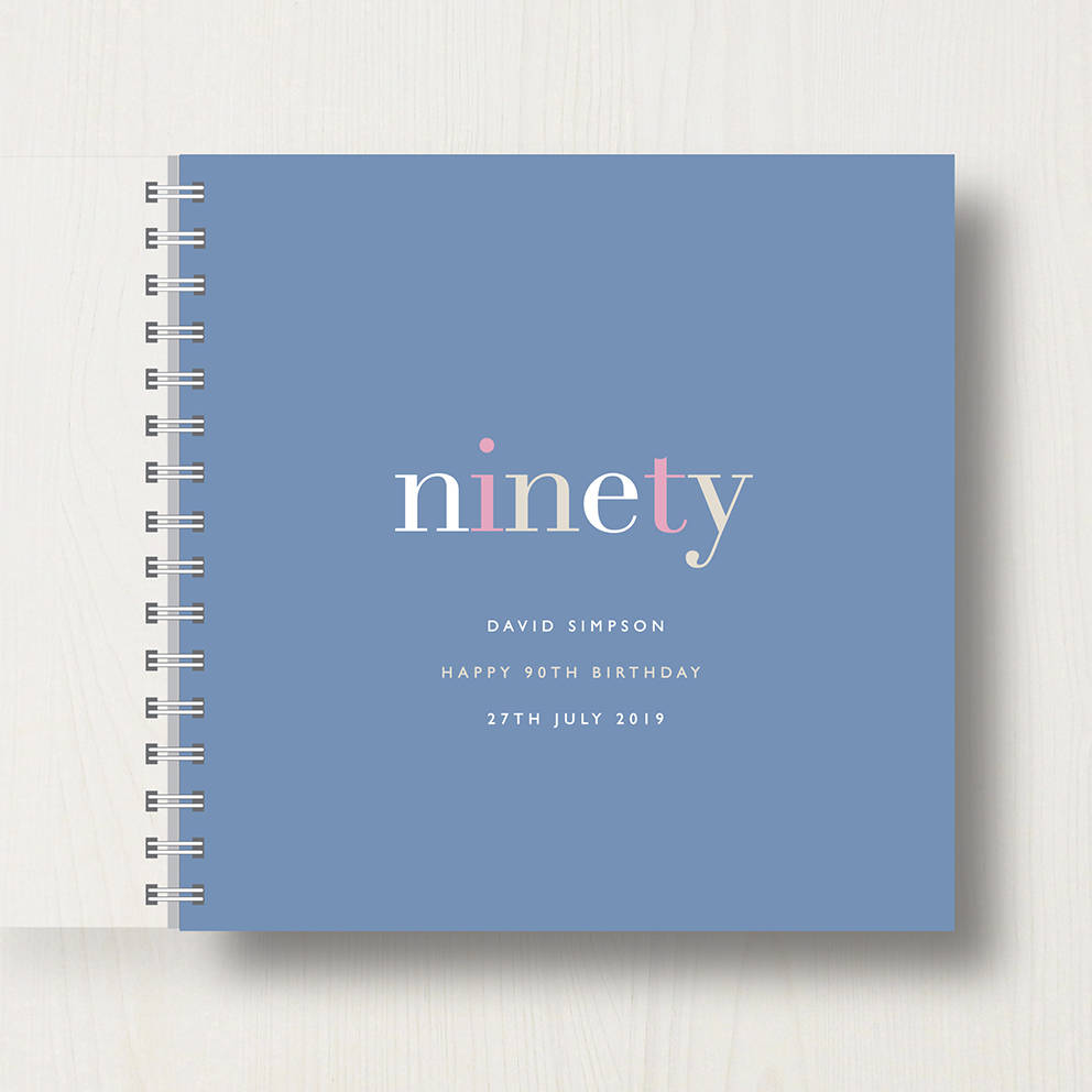 Personalised 90th Birthday Memory Book or Album - Etsy UK