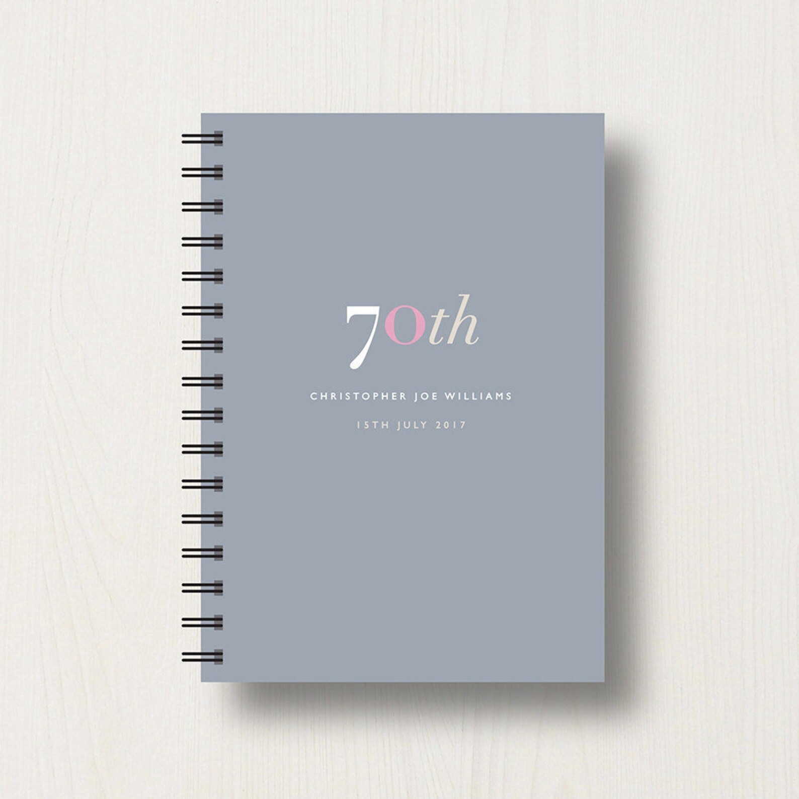 Personalised 70th Journal or Notebook - Etsy