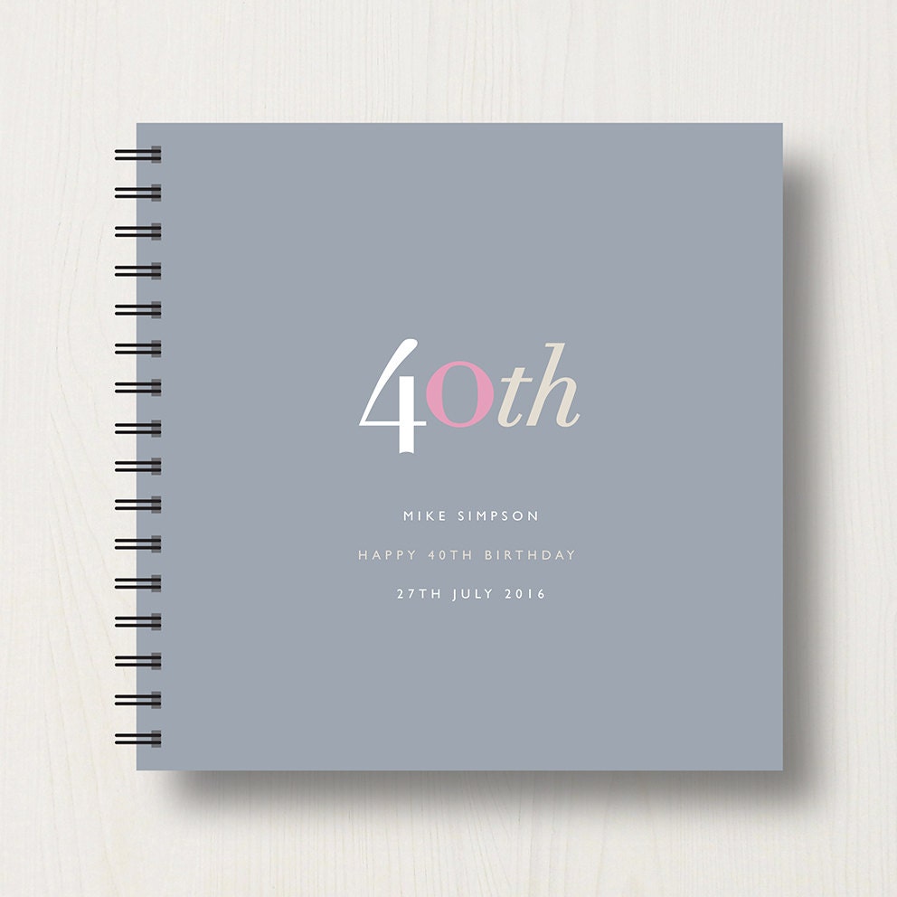 Personalised 40th Birthday Memories Book or Album - Etsy