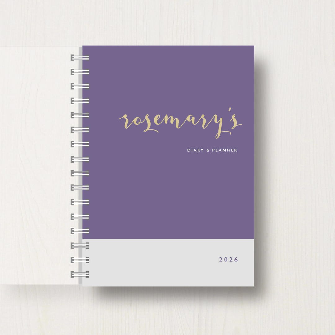 Personalised 2026 Diary With Name in Script - Etsy