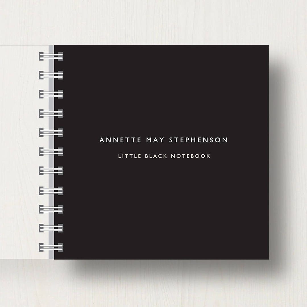 Personalised Little Black Small Notebook - Etsy