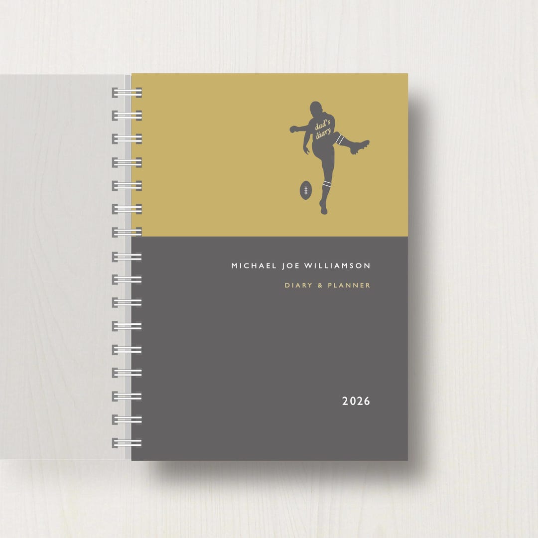 Personalised 2026 Diary for Rugby Lovers - Etsy