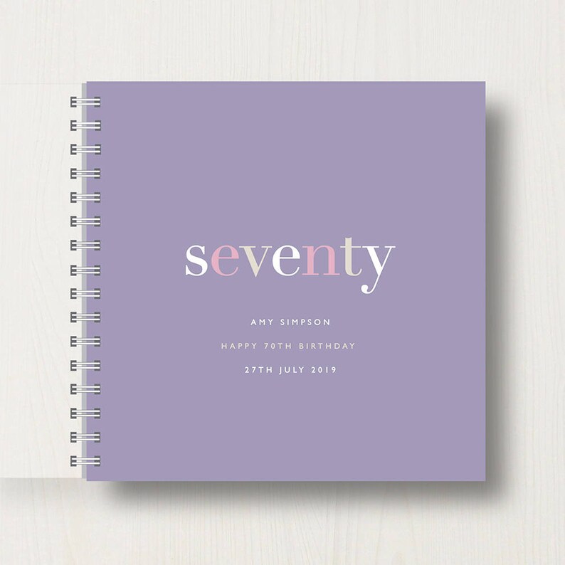 Personalised 70th Birthday Memory Book or Album - Etsy