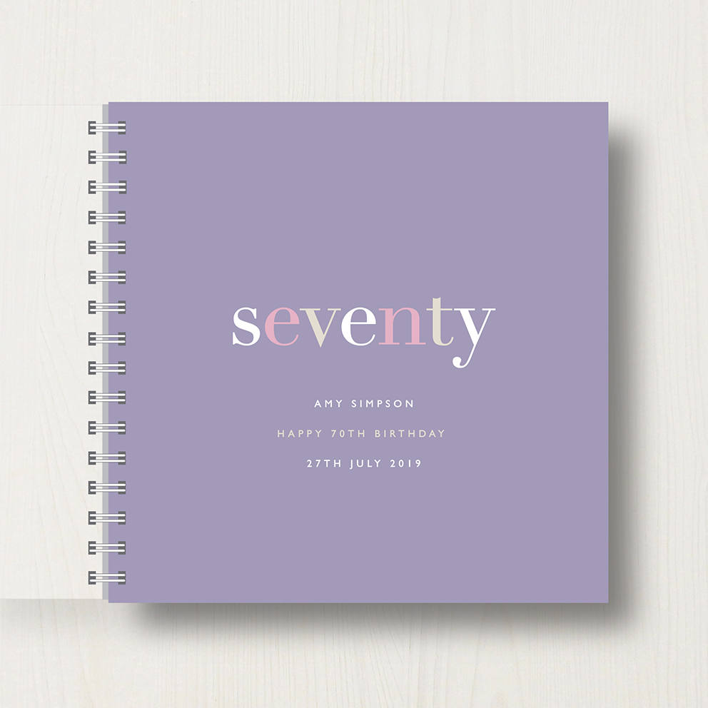 Personalised 70th Birthday Memory Book or Album - Etsy UK