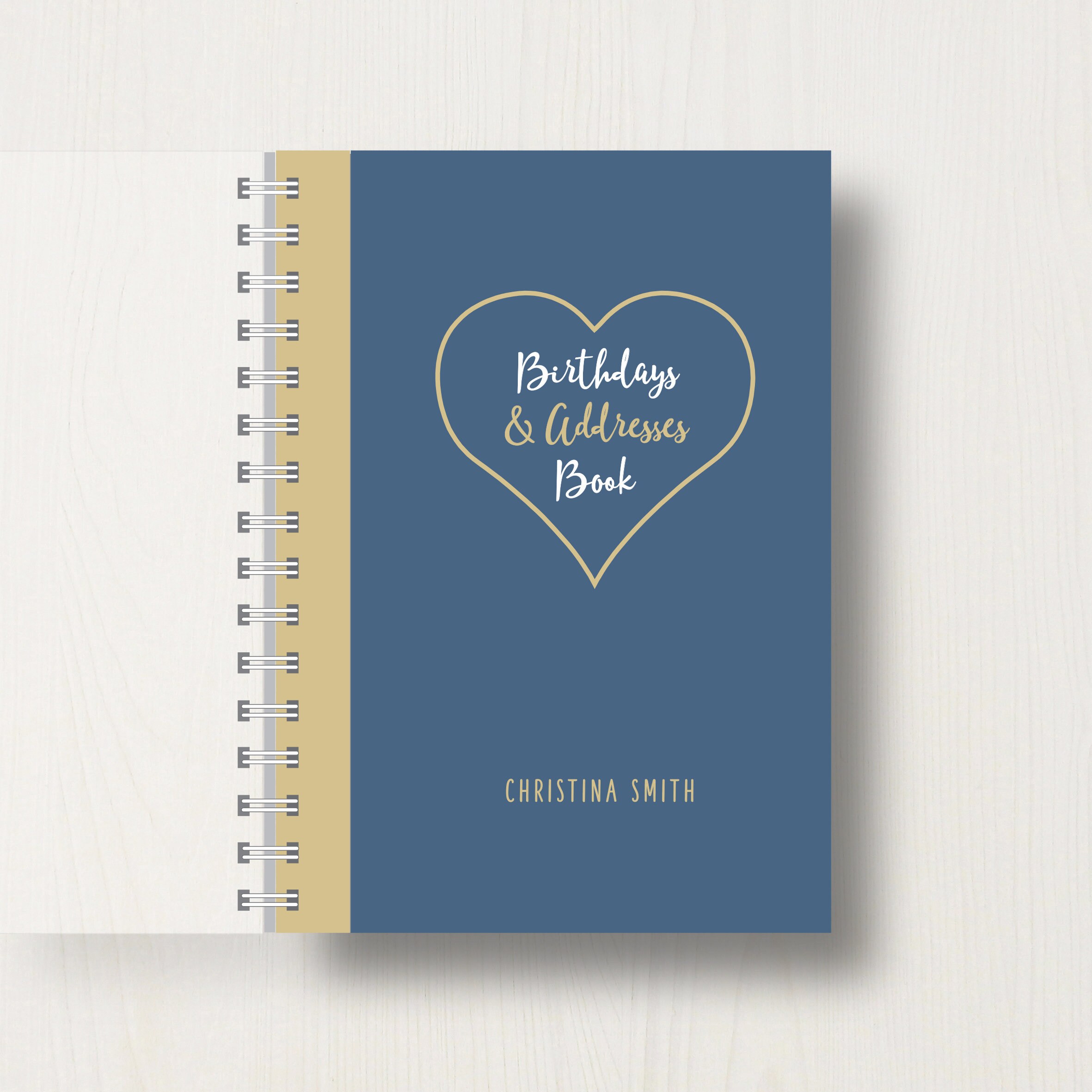 Personalised Birthday and Address Book With Heart - Etsy