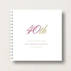 Personalised 40th Ruby Anniversary Book or Album - Etsy