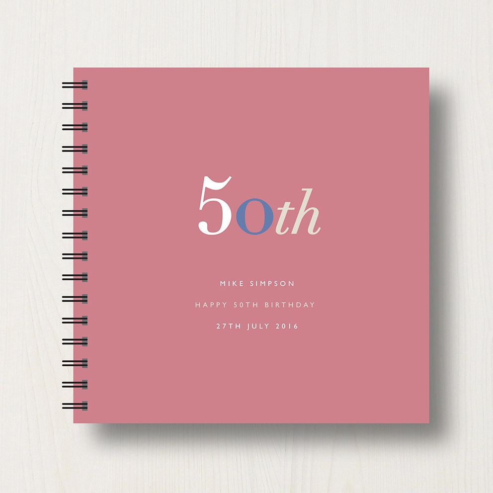 Personalised 50th Birthday Memories Book or Album - Etsy