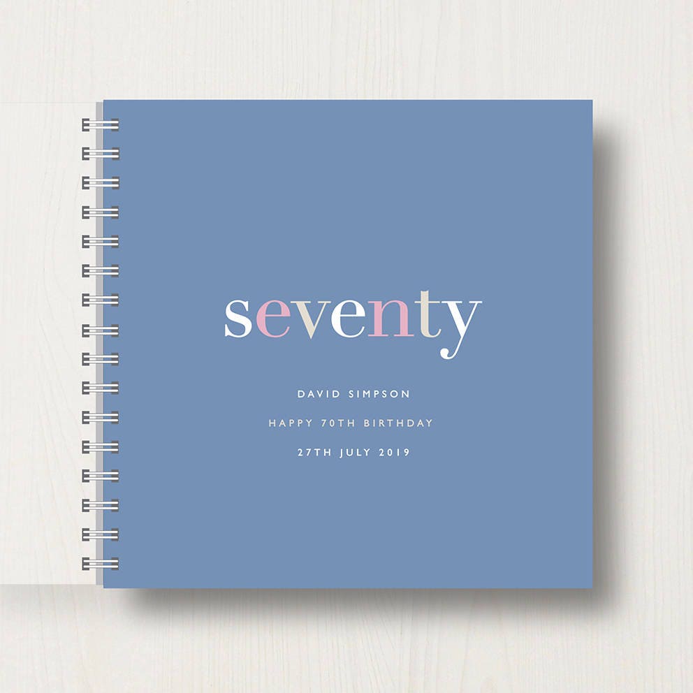 Personalised 70th Birthday Memory Book or Album - Etsy UK