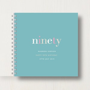 Personalised 90th Birthday Memory Book or Album - Etsy UK