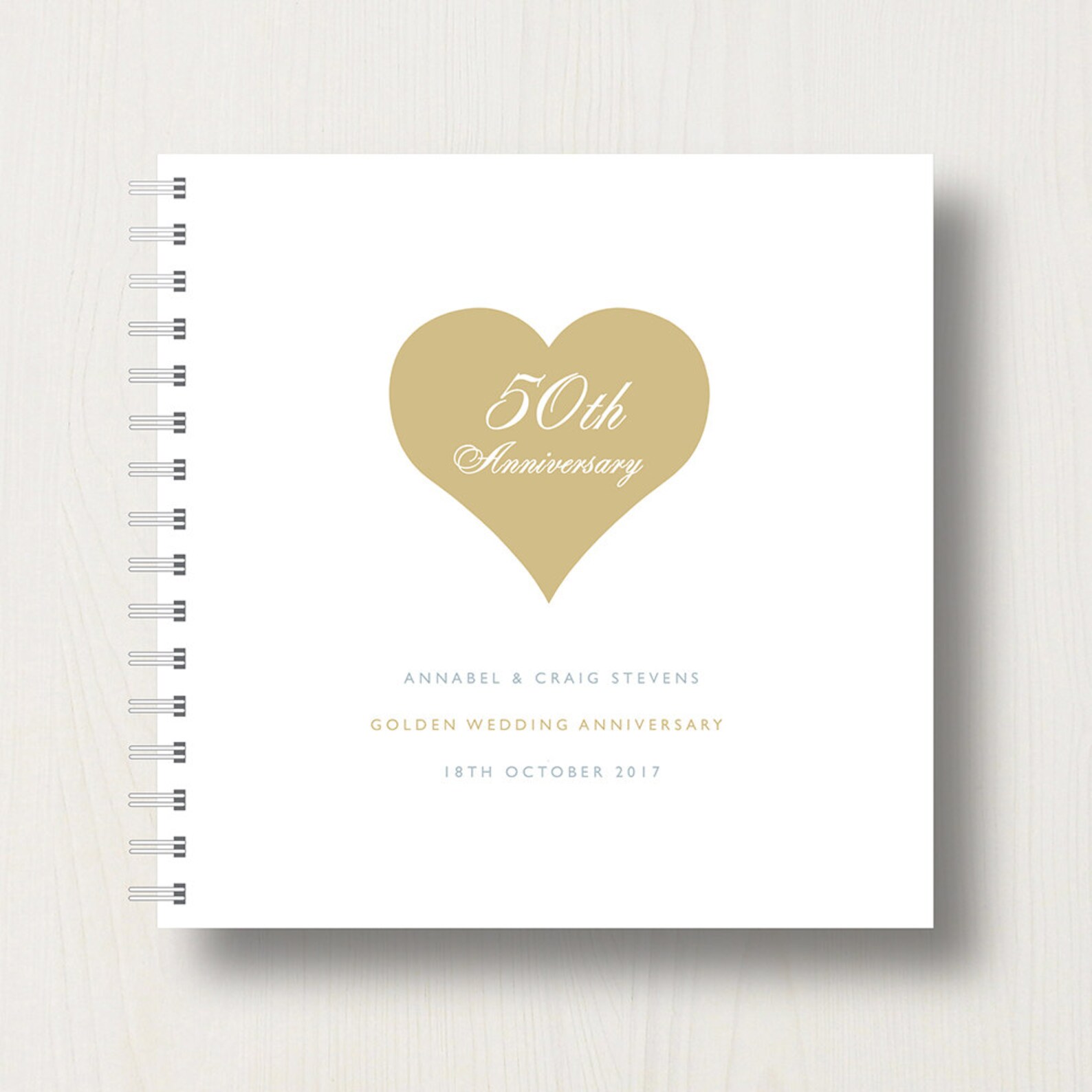 Personalised 50th Golden Anniversary Memory Book or Album - Etsy
