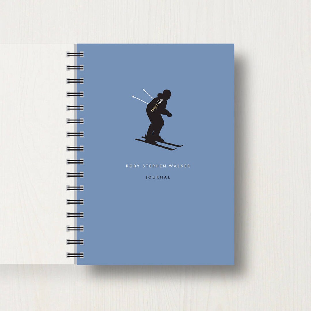 Personalised Skiing Lovers Journal or Notebook - Etsy