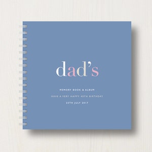 Personalised Dad Memory Book or Album - Etsy
