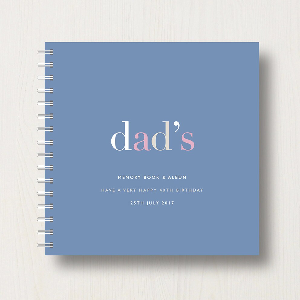 Personalised Dad Memory Book or Album - Etsy