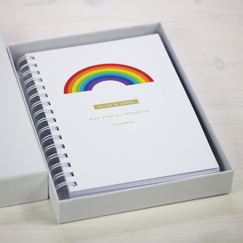 Personalised Rainbow Journal or Notebook - Etsy UK