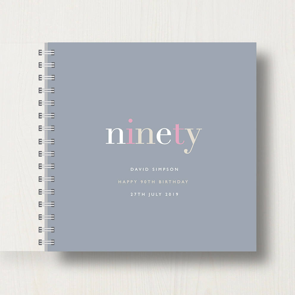 Personalised 90th Birthday Memory Book or Album - Etsy UK