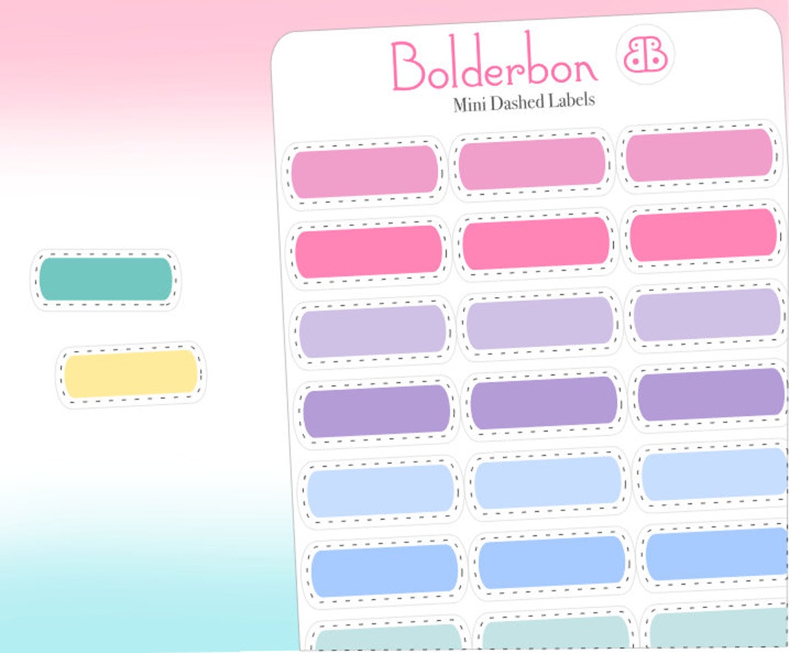 MINI DASH LABELS Hobonichi Weeks Hobonichi Cousin - Etsy