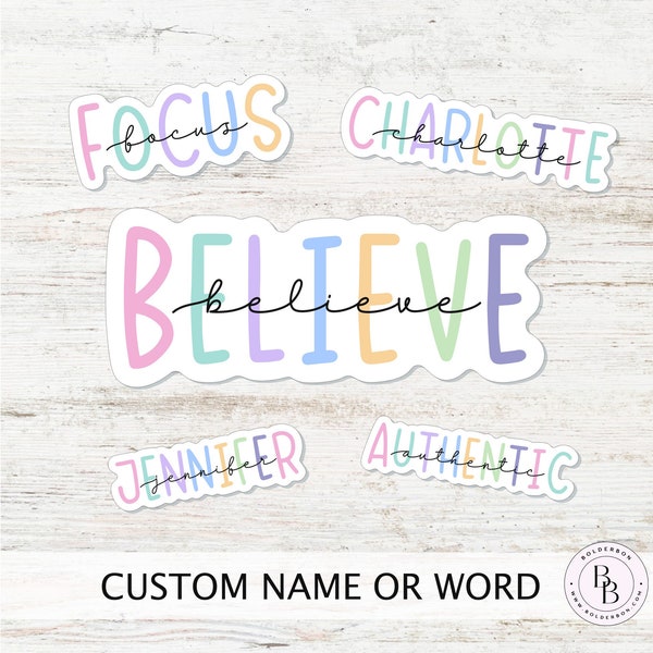 Word Stickers - Etsy