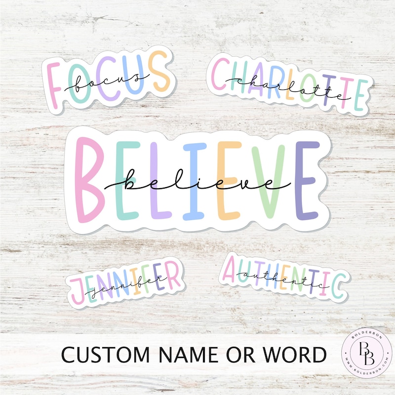 Word Stickers - Etsy