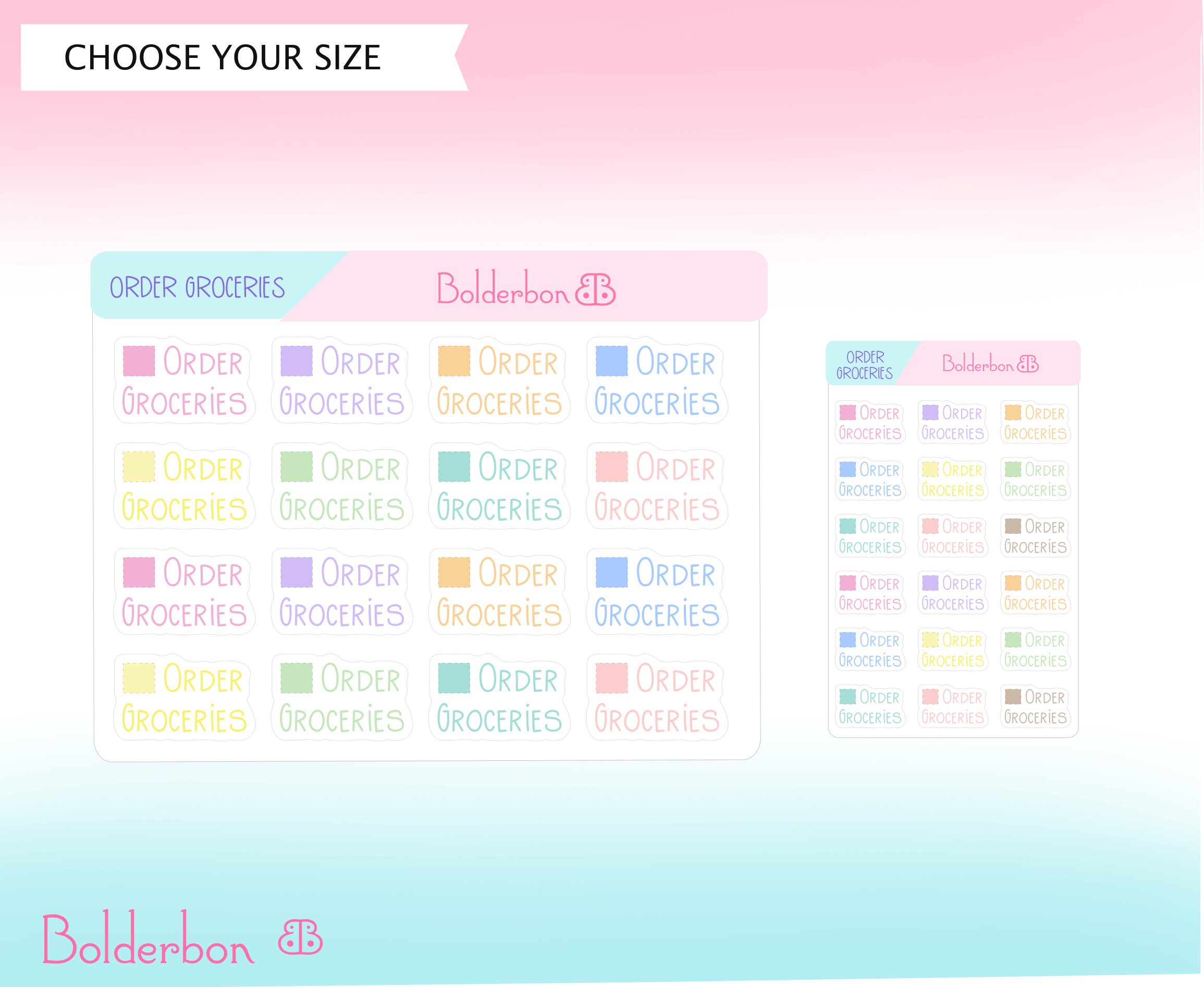 ORDER GROCERIES Colorful Cute Reminder Stickers | Etsy