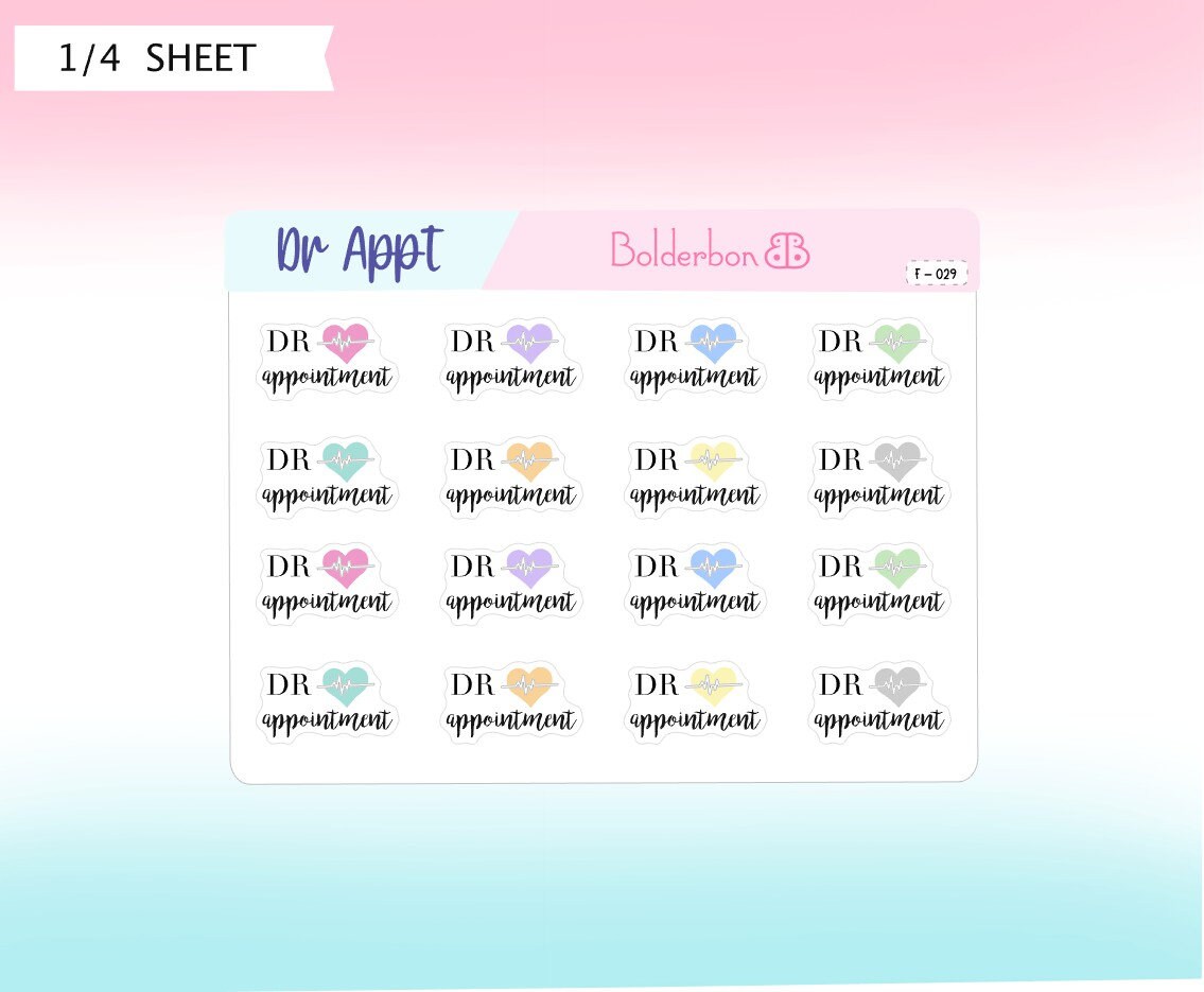 DR APPOINTMENT Planner Stickers Medical Checkup - Etsy
