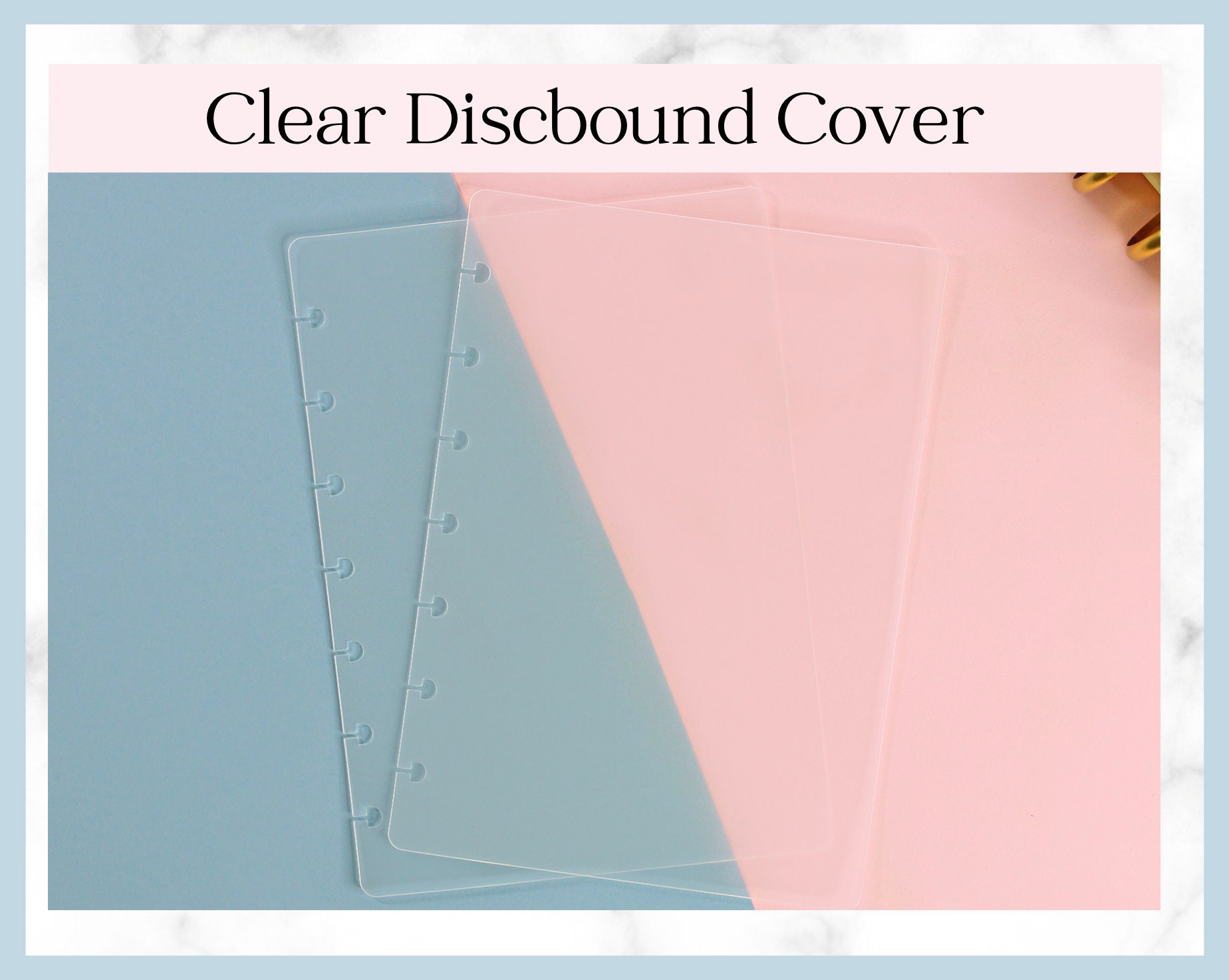 DISCBOUND COVERS Frosted Clear 7 Hole Punch Plastic - Etsy