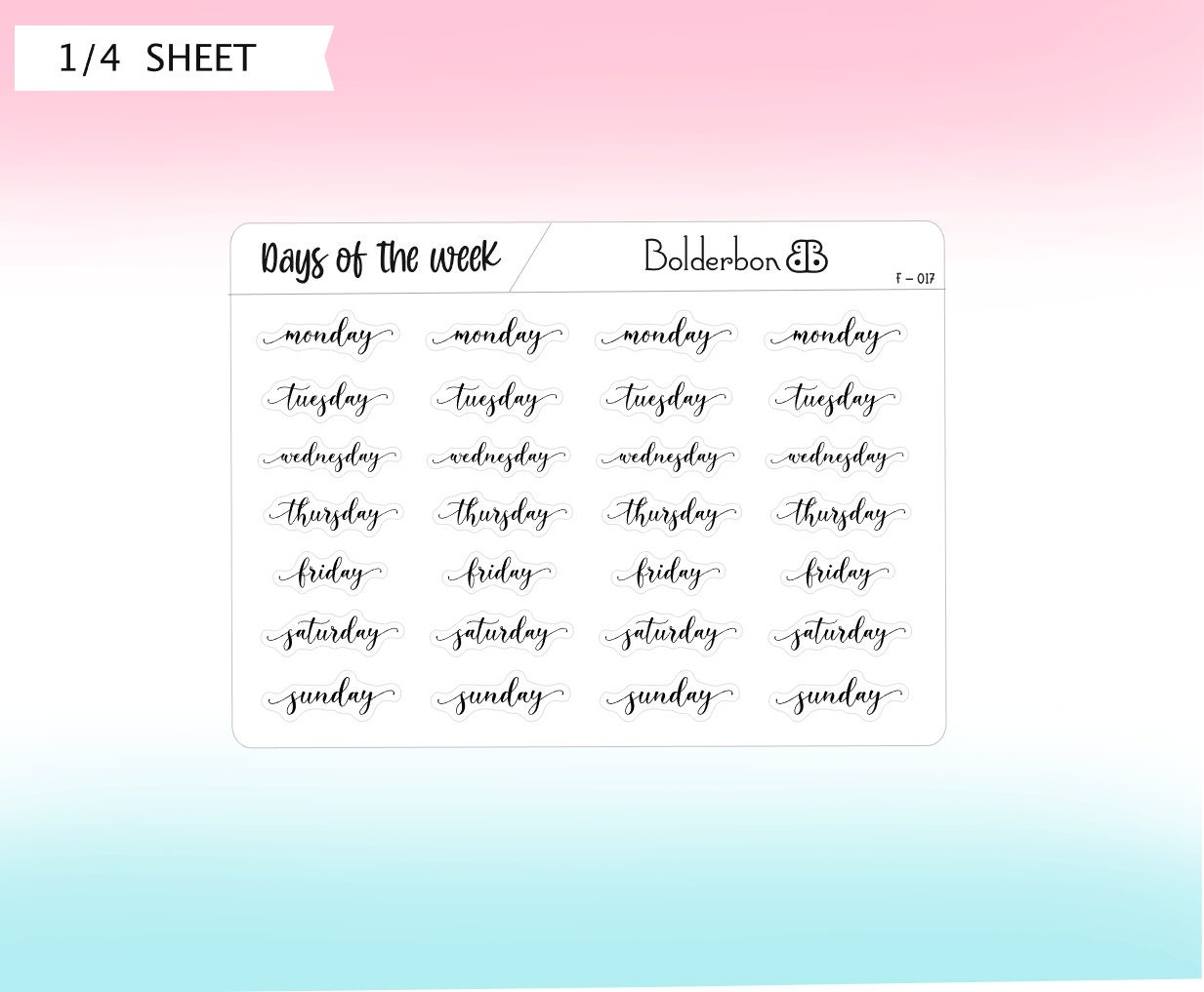 Home & Living Office Office & School Supplies Colour Splash Days of the ...