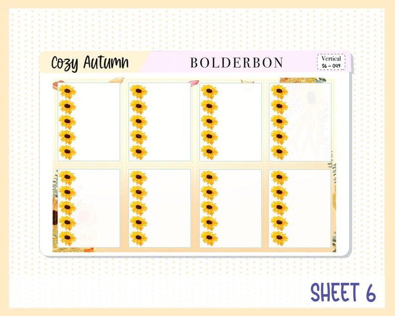 COZY AUTUMN || Vertical Weekly Planner Sticker Kit for Erin Condren ...