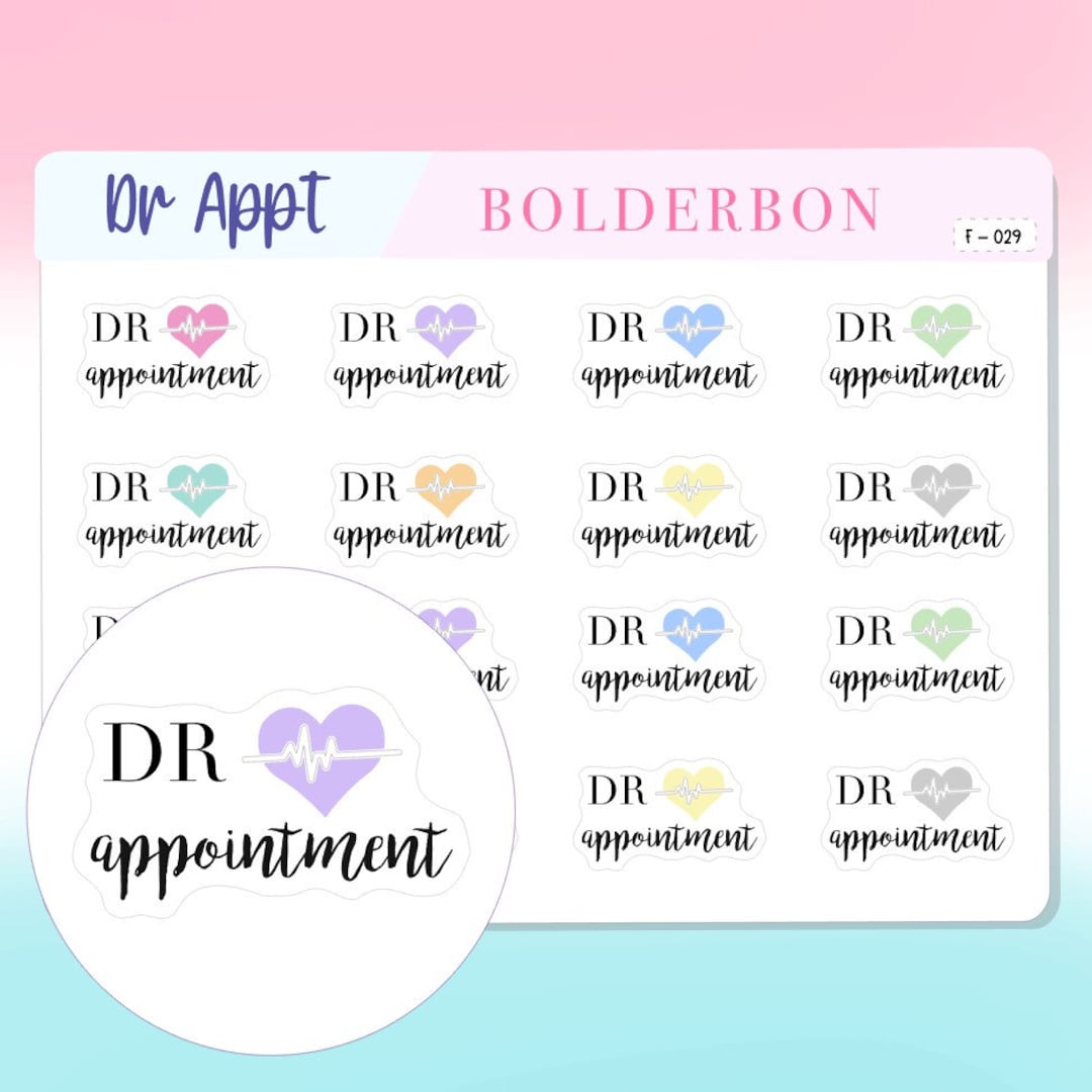 DR APPOINTMENT || Planner Stickers, Medical, Checkup, Hospital ...