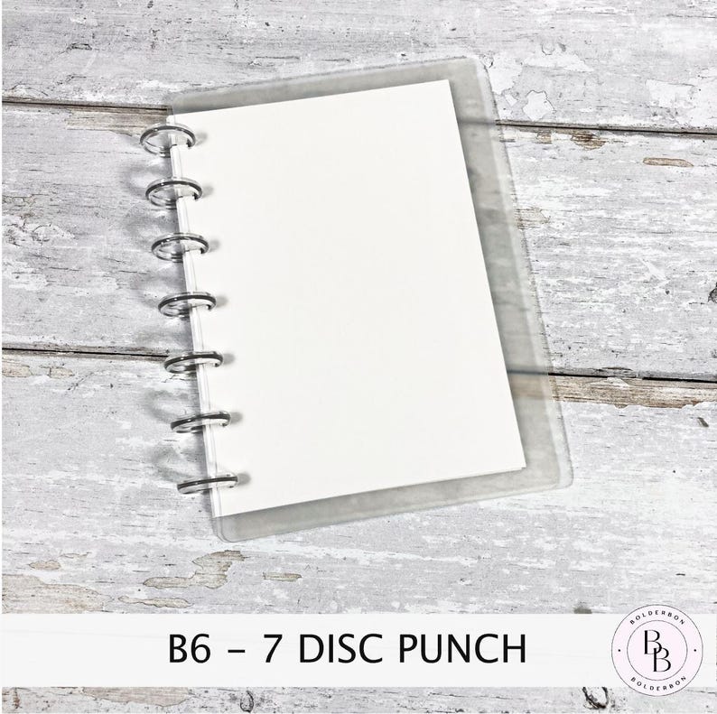 Discbound Notebook || Half Letter or B6 Size, Clear Cover, 7 or 8 Disc ...