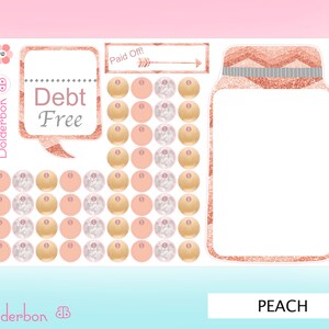 DEBT FREE TRACKER || Cute Mason Jar Planner Stickers for Saving, Paid ...