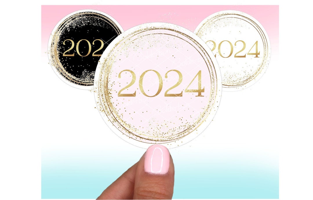 2024 CIRCLE STICKER Vinyl, Decal, Laptop, Planner Sticker, Hobonichi ...