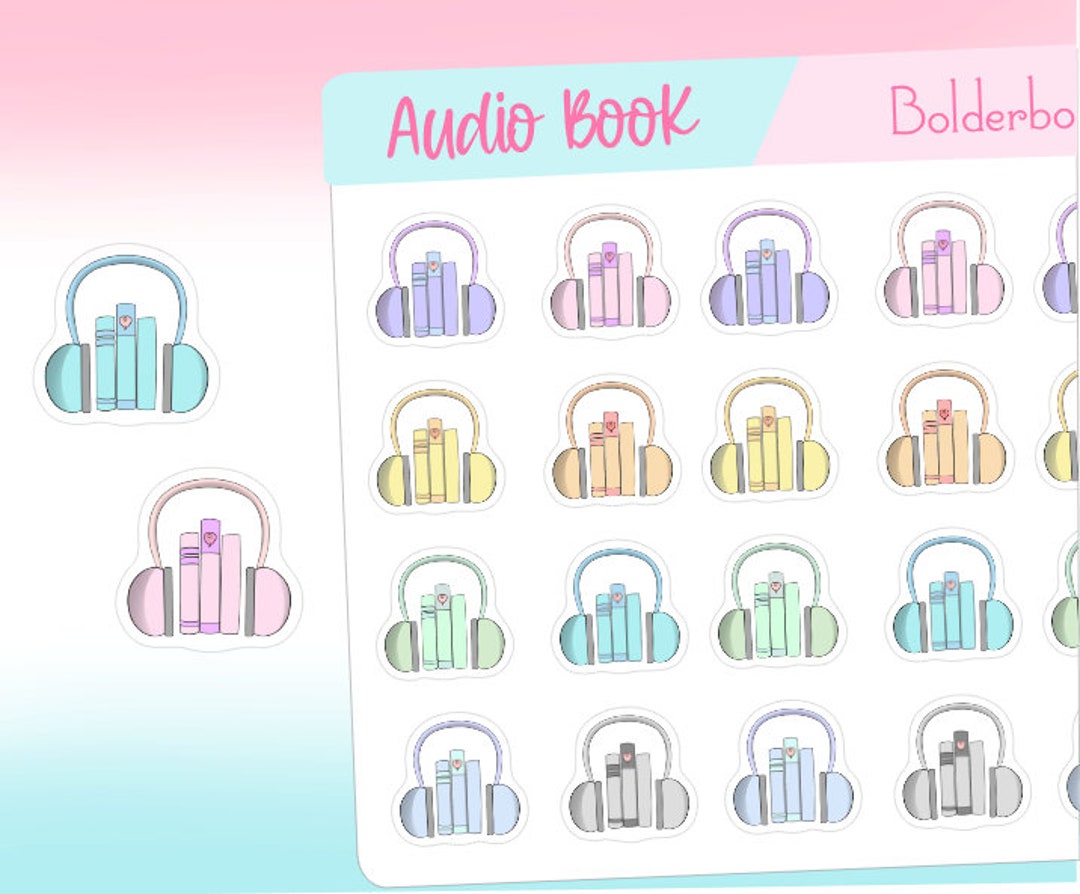 AUDIOBOOK Stickers Planner Stickers, Reading, Book, Listening To, Study ...