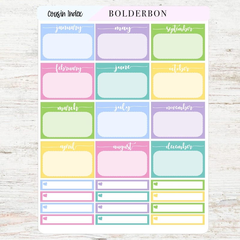 Index Stickers - Etsy