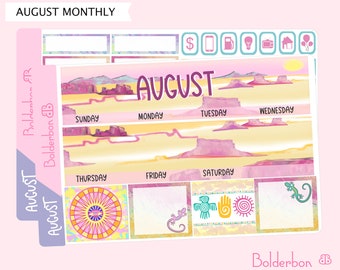 August Back to School Monthly View Kit for Use in the Penny - Etsy