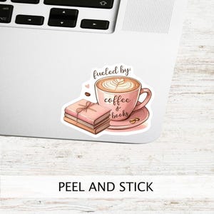 Fueled by Coffee & Books Sticker || Laptop Sticker, Kindle Sticker ...