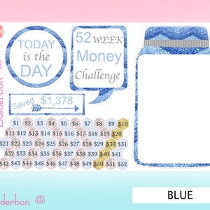 52 Week Money Challenge | Planner Stickers, Saving, Fund, Money ...