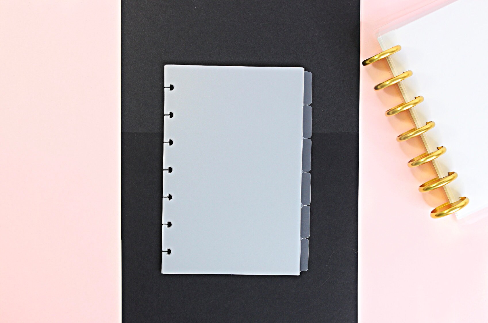 DISCBOUND DIVIDERS Frosted Clear | B6 and 1/2 Letter Size, 6 Side Tabs ...